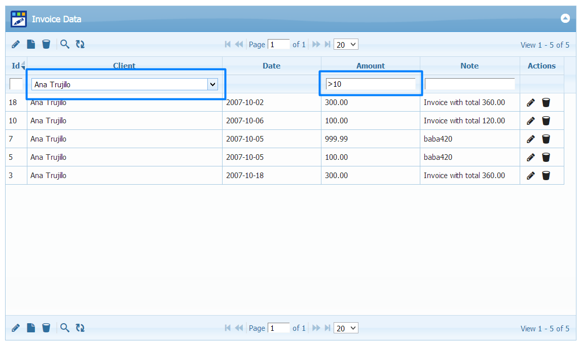 autofilter-plus | Grid 4 PHP Framework