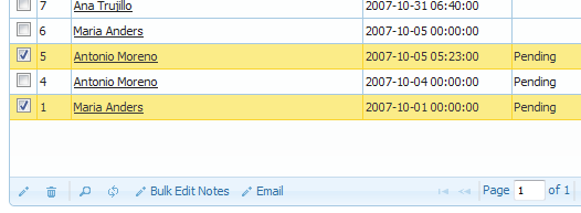 Bulk Operations in PHP Grid | PHP Grid Solution