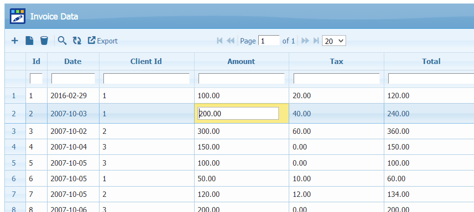 excel-mode | Grid 4 PHP Framework