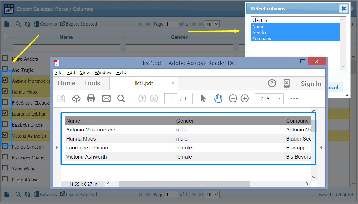 excel-selected | Grid 4 PHP Framework