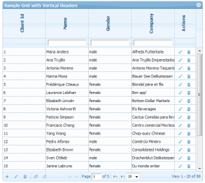 Grid with Vertical Header Text | PHP Grid Solution
